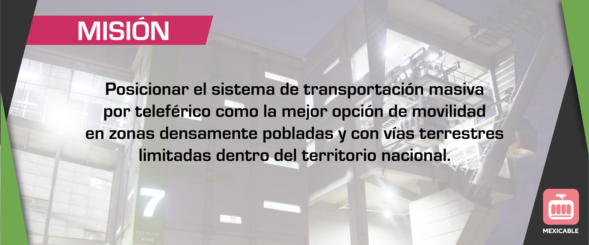 Mexicable sistema de transporte teleférico.